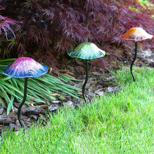 LunaLite™ Dual-Purpose Mushroom Stake 3pc Set - EchoValley.com