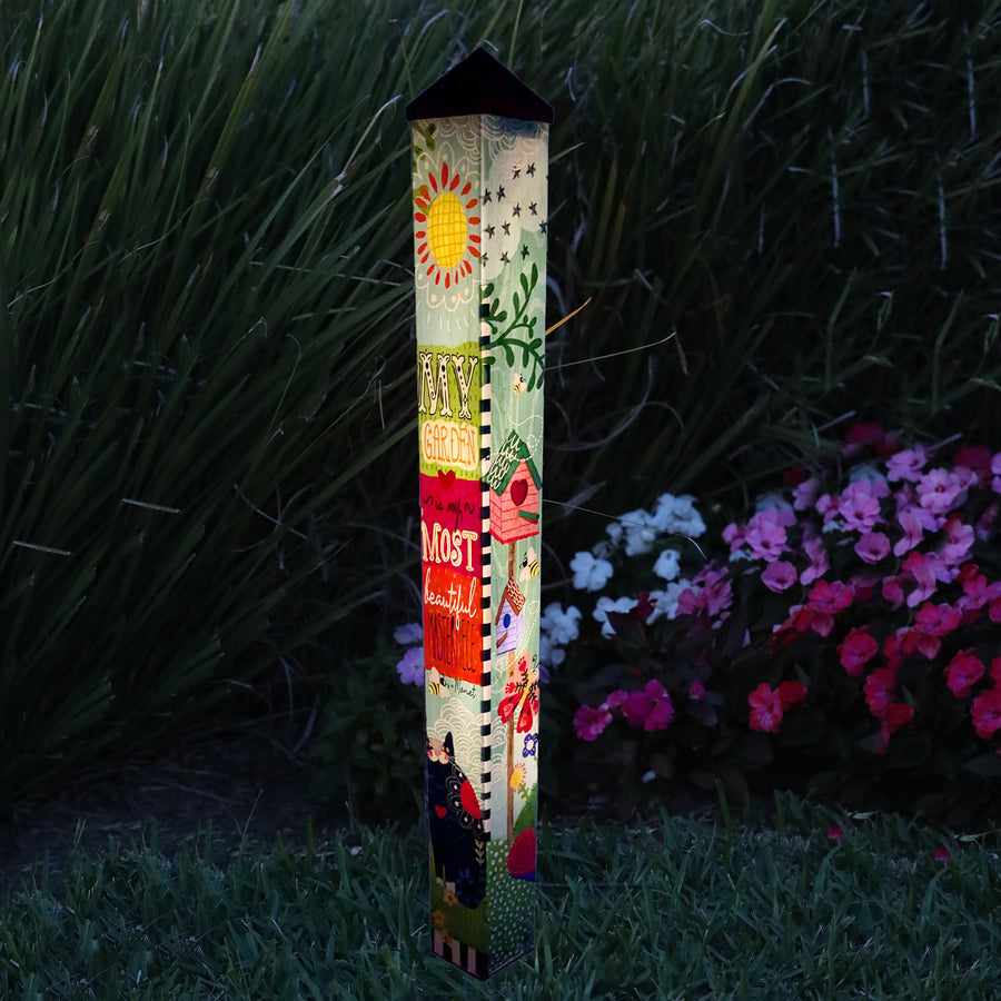 "Must Always Have Flowers" Solar Spirit Pole - EchoValley.com