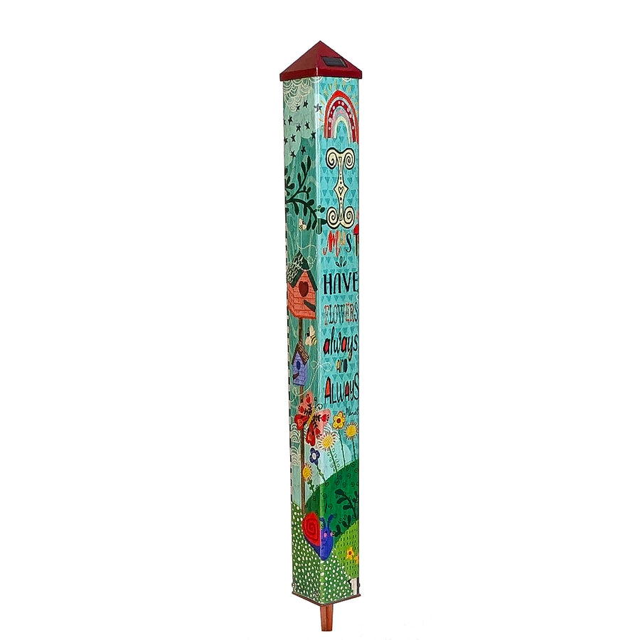 "Must Always Have Flowers" Solar Spirit Pole - EchoValley.com