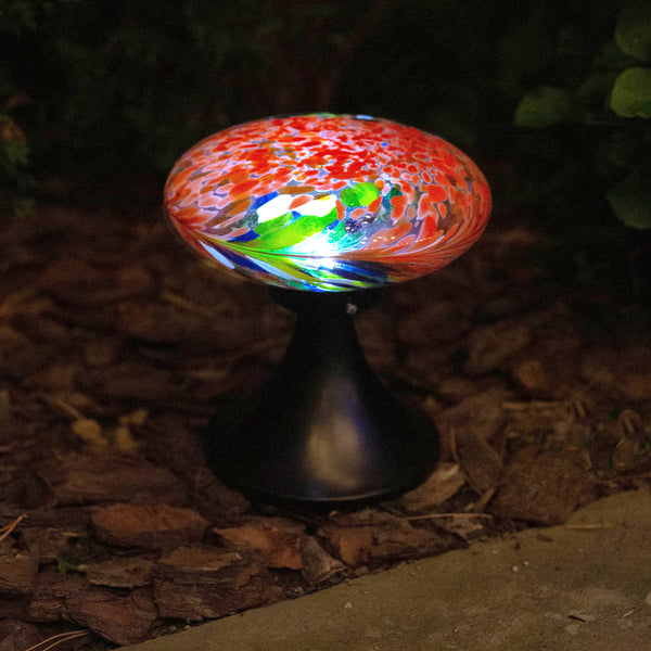 LunaLite™ Solar Toadstool - Red - EchoValley.com