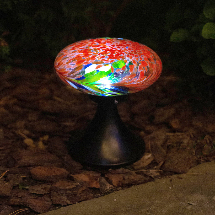 LunaLite™ Solar Toadstool - Red - EchoValley.com