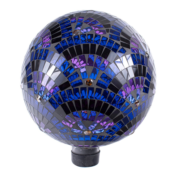 10" Purple Scallop Mosaic Gazing Globe - EchoValley.com